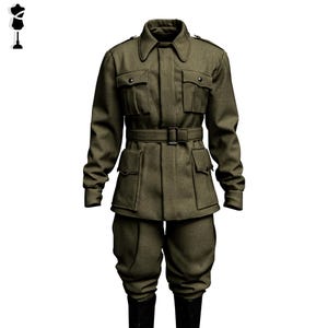 1944 US Army Wool Jacket: Olive Green Military Uniform - Etsy