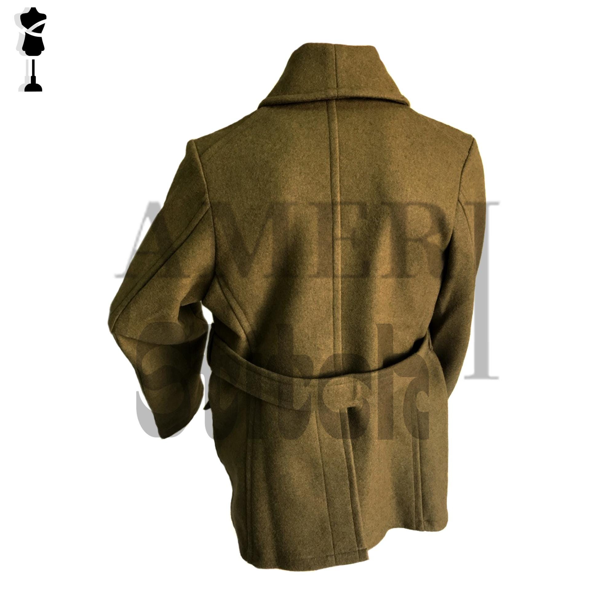 WW1 US Army Wool Overcoat, Olive Green Short Coat Buy Historical ...