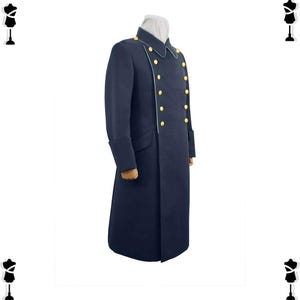 Navy Blue Wool Military Frock Coat: US Army General Greatcoat - Etsy