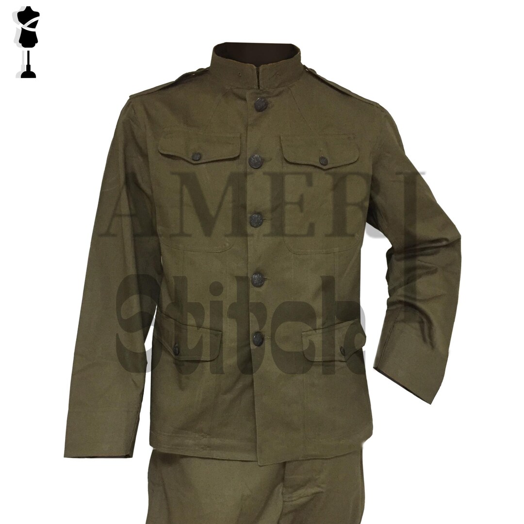 1912 US Army Cotton Tunic: WW1 Reproduction Jacket - Etsy