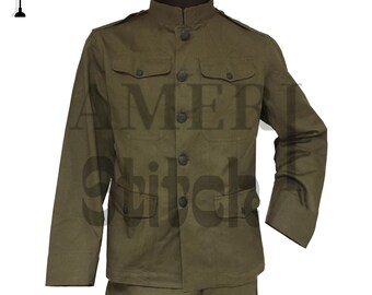 RESERVED Vintage WWI US Army M-1912 Cotton Tunic Jacket ~ Doughboy ...