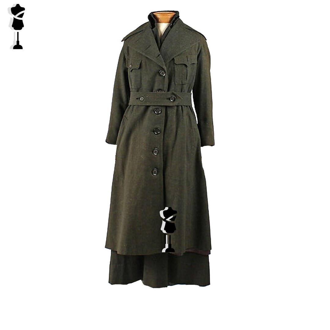 US Army Signal Corps Uniform, Olive Green Wool Coat, WW1 Overcoat ...