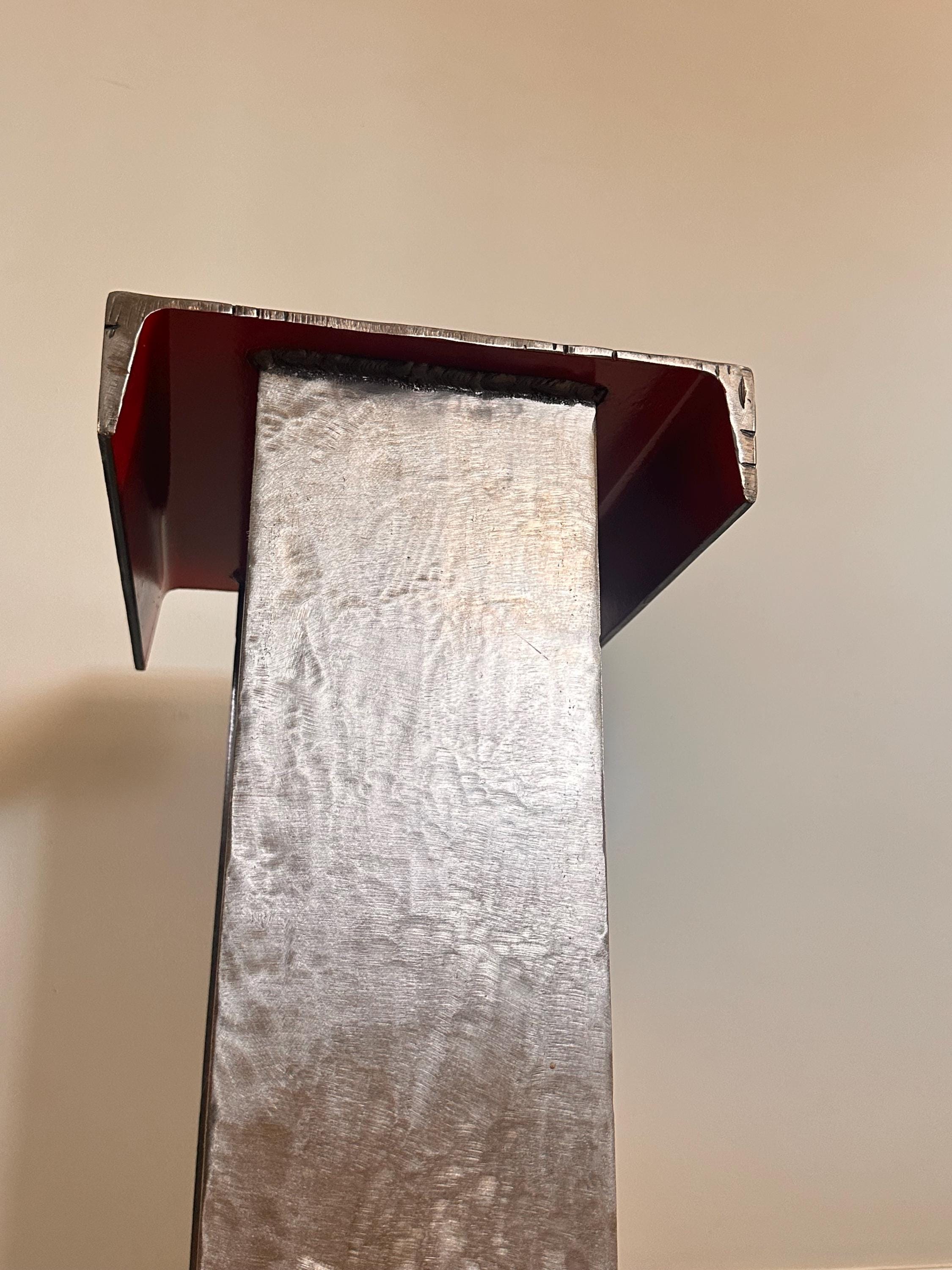 Brutalist End Table Industrial Modern Heavy Duty Welded Steel ...