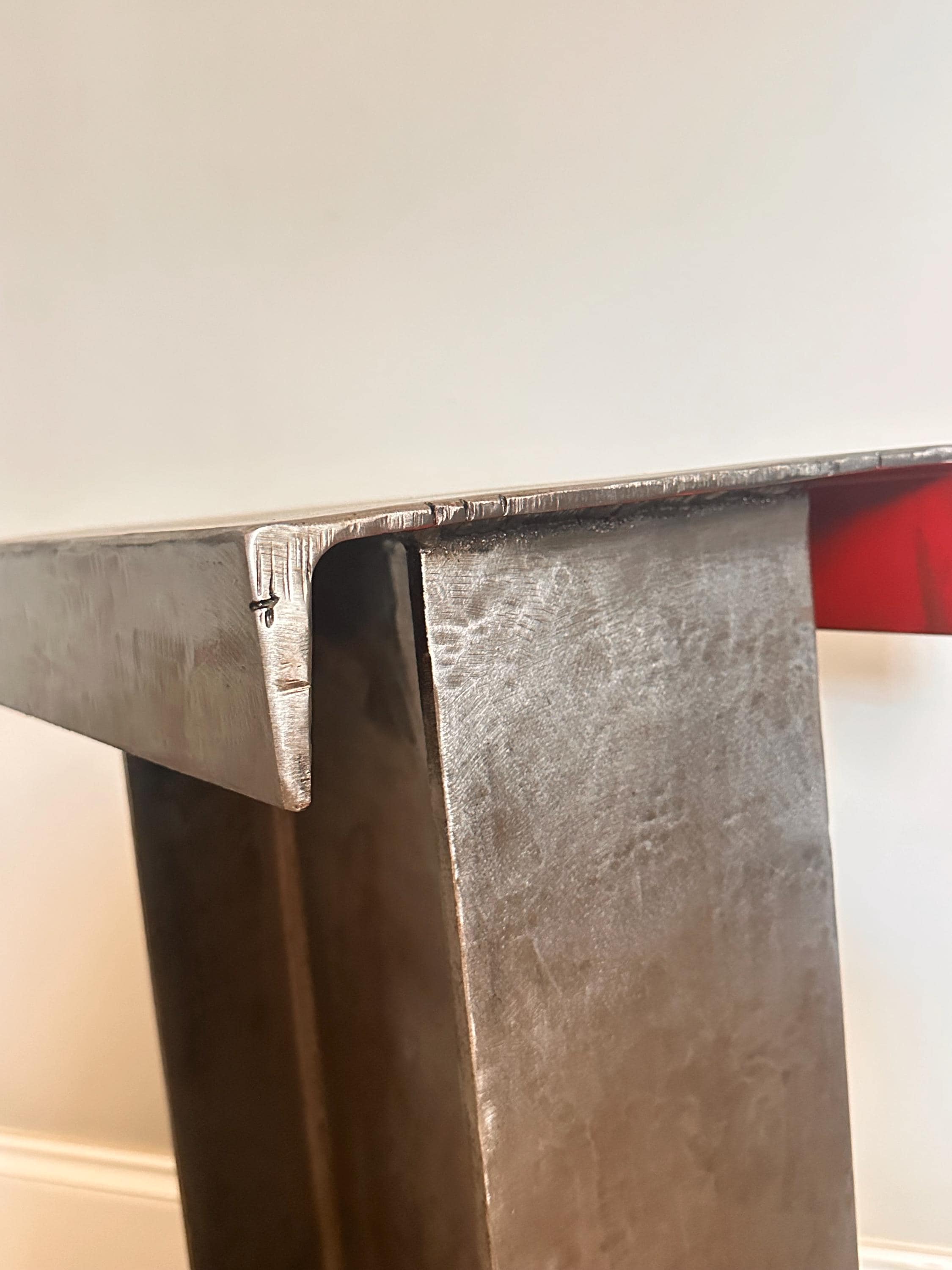 Brutalist End Table Industrial Modern Heavy Duty Welded Steel ...