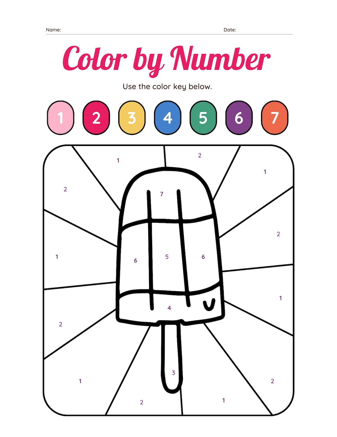Printable L Color by Number - Etsy
