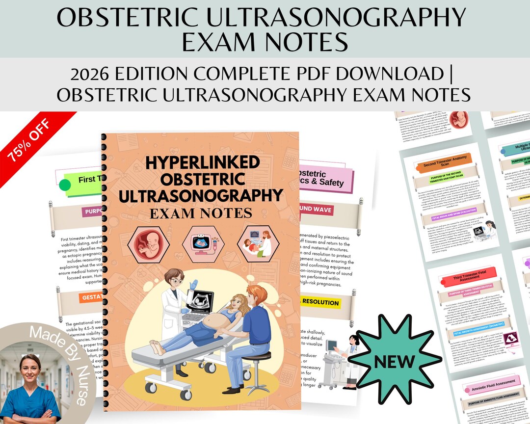 OB Ultrasound Exam Notes | Sonography Study Guide (PDF Download) - Etsy