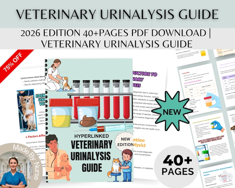 Veterinary Urinalysis Guide: Vet Tech & Student Notes (digital Download ...