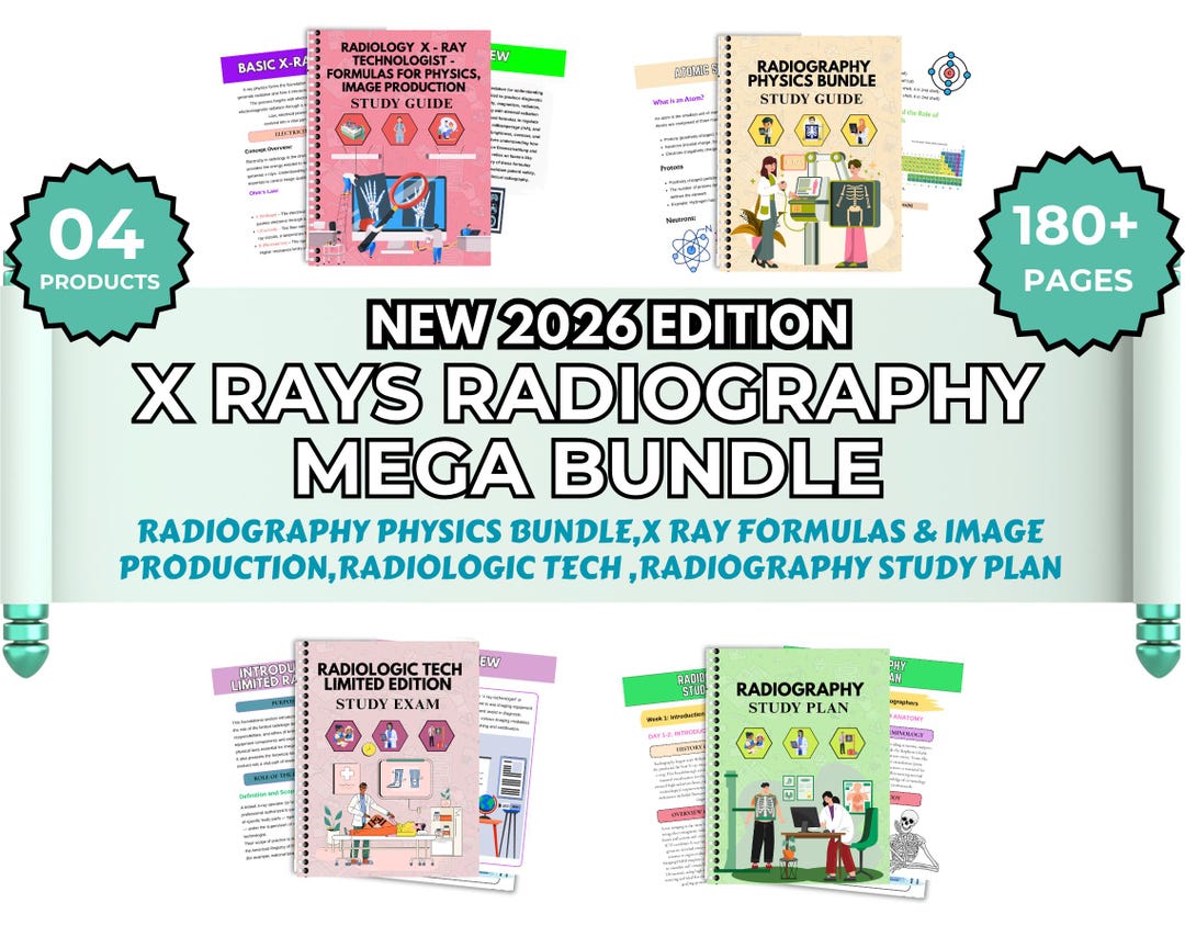 2026 Radiography Study Bundle, Rad Techs, X-ray Anatomy (digital ...