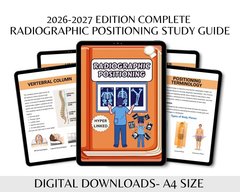 X Ray Radiographic Positioning Study Guide Bundle: X-ray Positioning ...