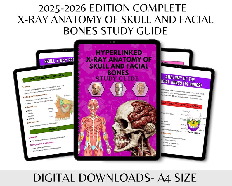 X Ray Anatomy of Skull and Facial Bones Study Guide ,advanced Edition ...