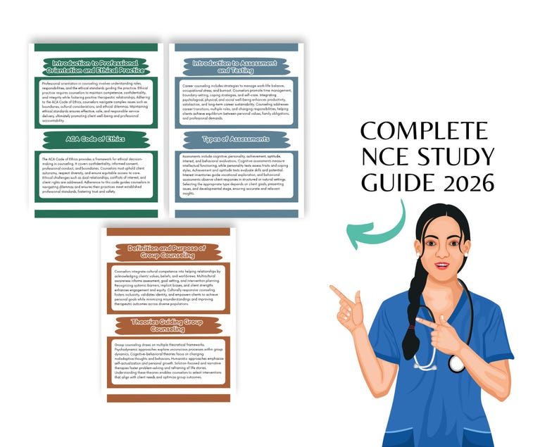 NCE Study Guide 2026 – Complete Review for Success - Etsy UK