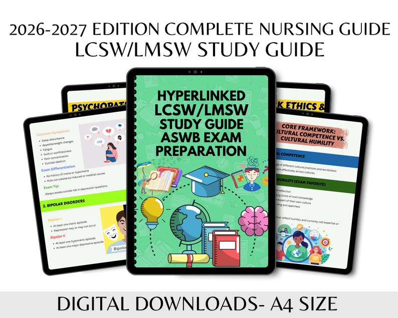 LCSW/LMSW Exam Study Guide, ASWB Prep (digital Download) - Etsy