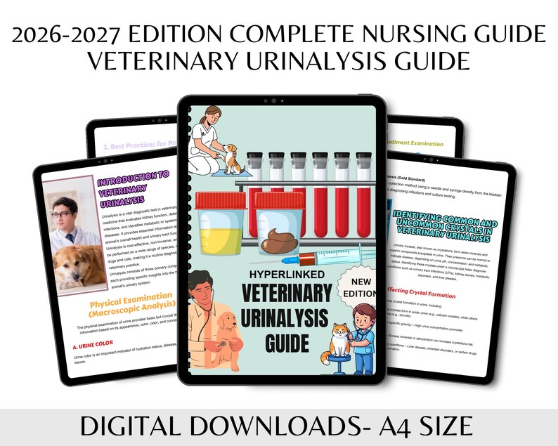 Veterinary Urinalysis Guide: Vet Tech & Student Notes (digital Download ...