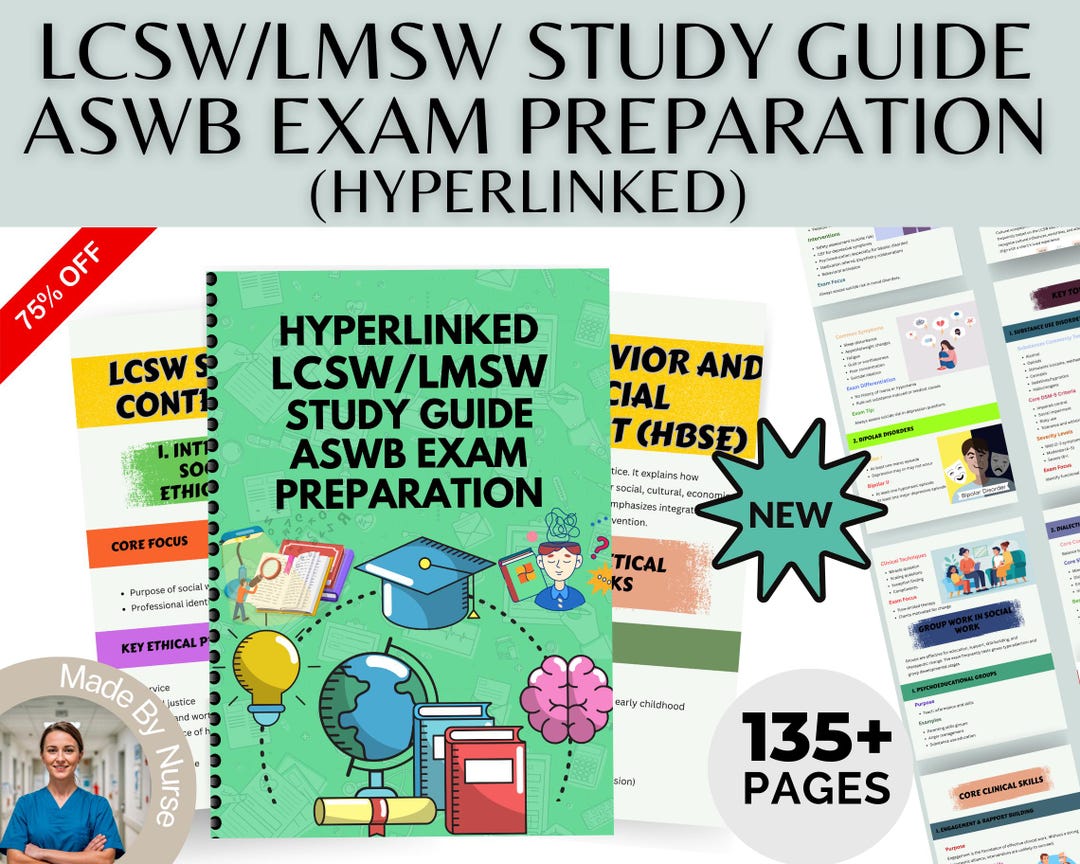 LCSW/LMSW Exam Study Guide, ASWB Prep (digital Download) - Etsy