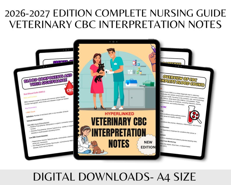 Veterinary CBC Interpretation Notes for Vet Students (digital Download ...