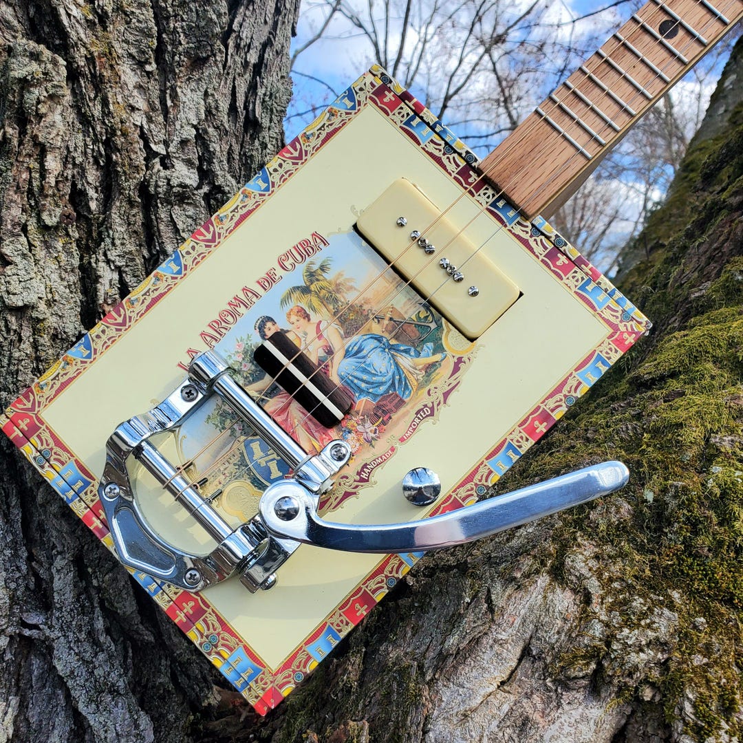 Three String Cigar Box Guitar Bigsby Style Tremolo - Etsy