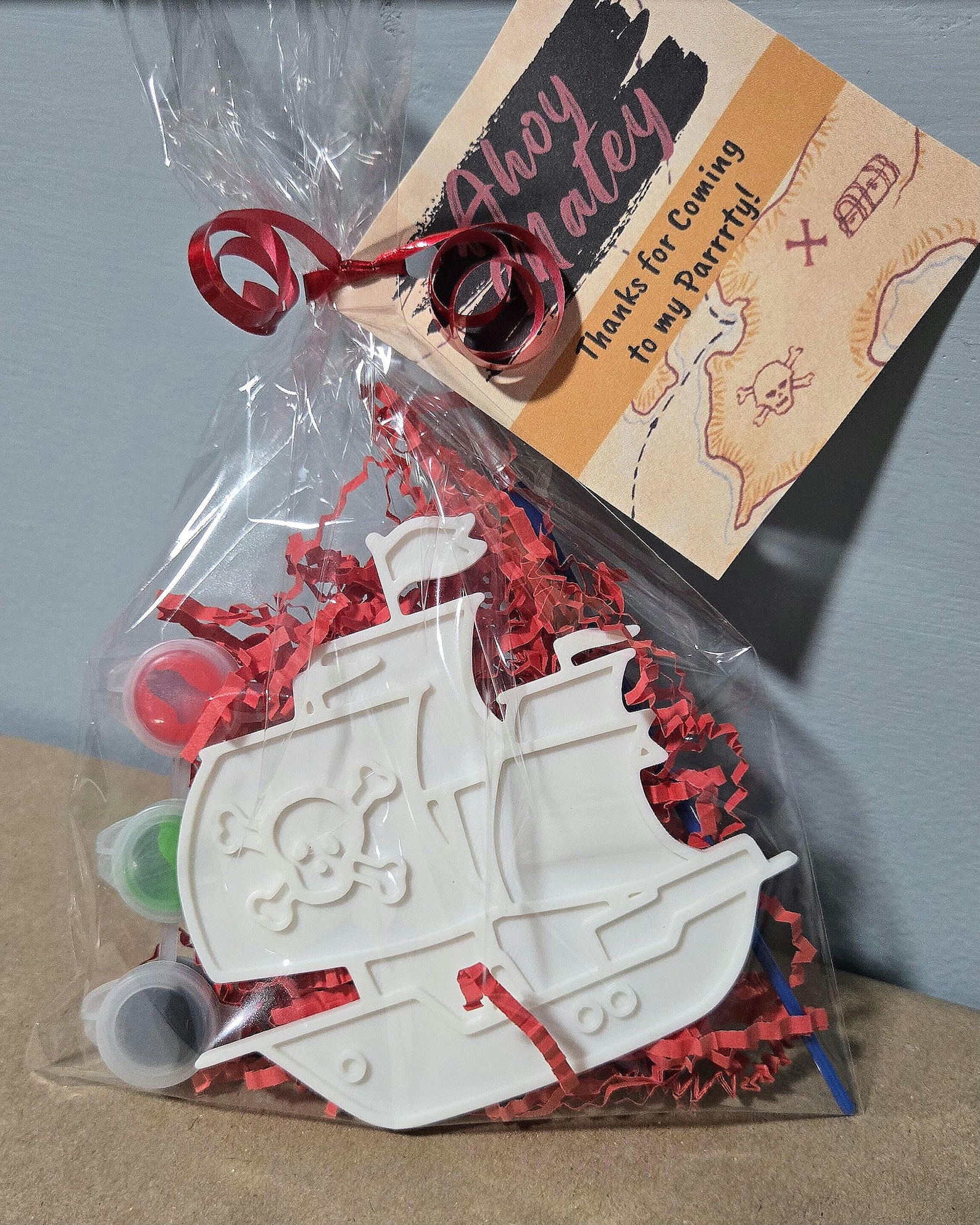 Pirate Ship Paint Kit Party Favor | Ahoy Matey Birthday Activity | 3D ...