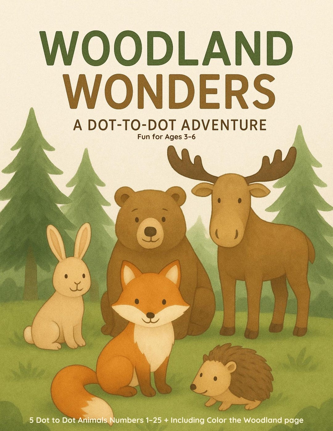 Woodland Wonders Dot-to-dot Printable | Forest Animals Activity Book ...