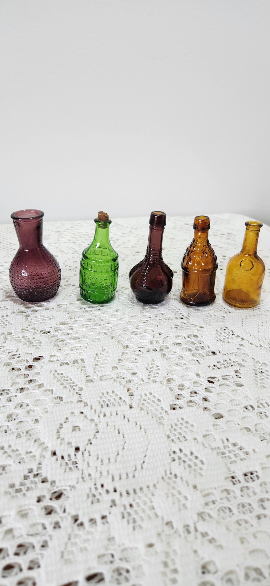 A Collection of Vintage Bitters Bottles and a Small Bud Vase - Etsy