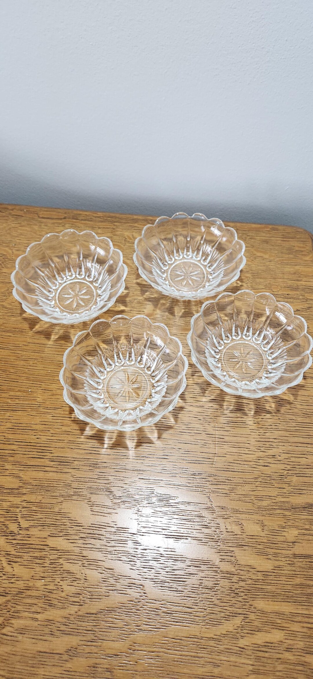 Vintage Indiana Glass Teardrop Pattern Dessert or Berry Bowls Set of 4 ...