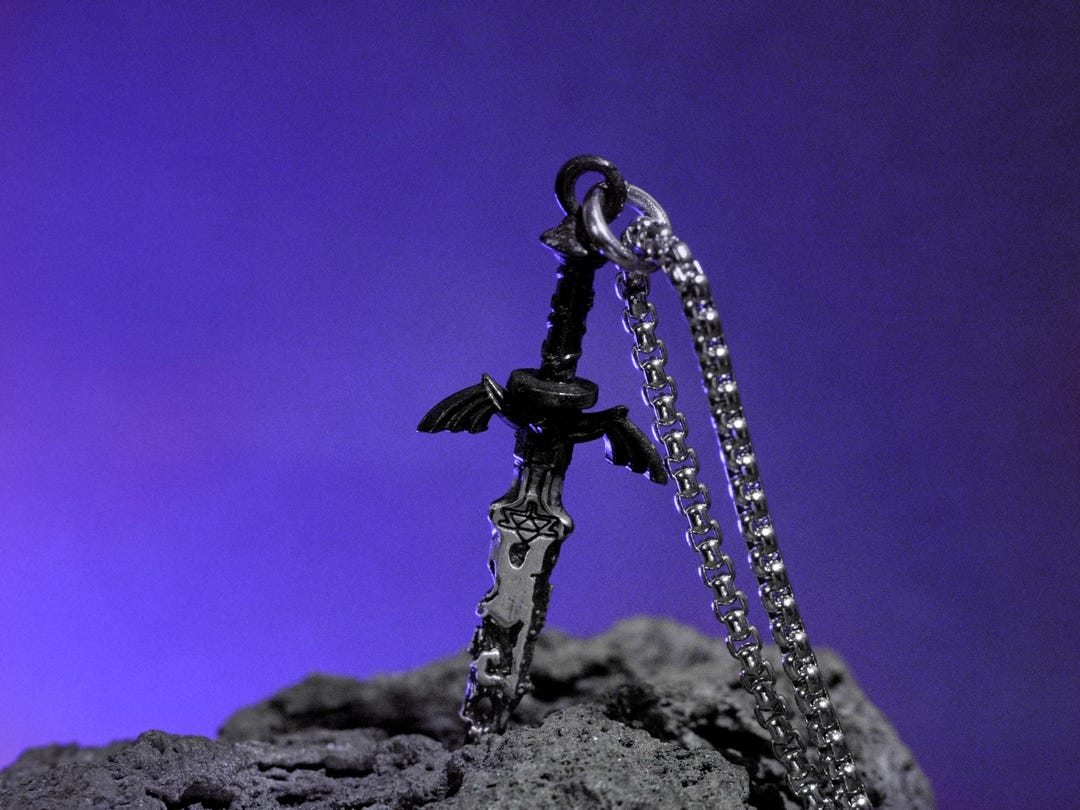 Master Sword Pendant, Legend of Ze/da Necklace, Handmade Silver 950 ...