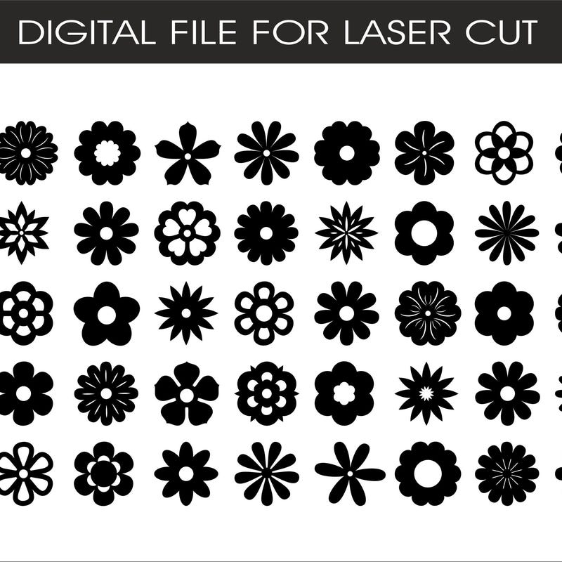 Stamps Flower Laser File - Etsy