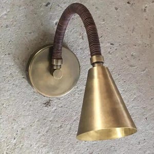 Leather Meander Wall Sconce - Etsy