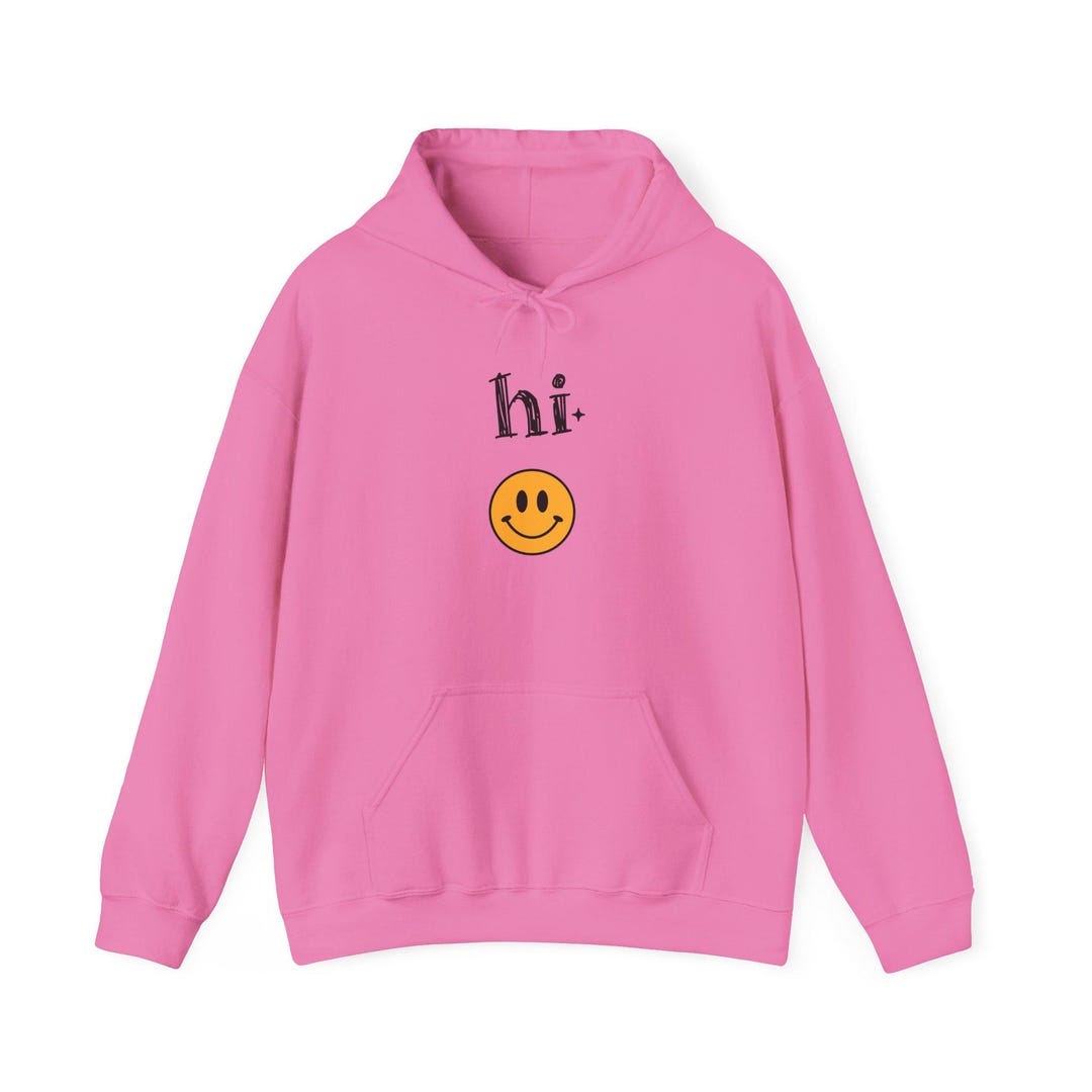 Smiley Face Hoodie, Happy Emoticon Sweatshirt, Cute Smile Jumper, Cozy ...
