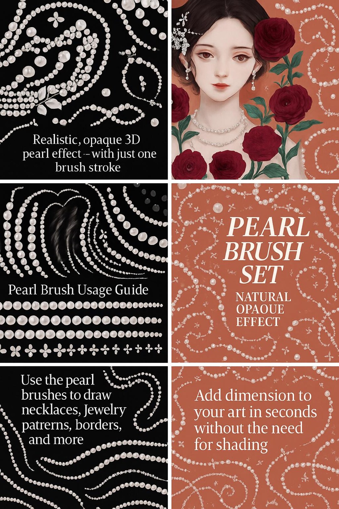 3D Pearl Procreate Brush Set – Realistic Pearl Brushes | Jewelry ...