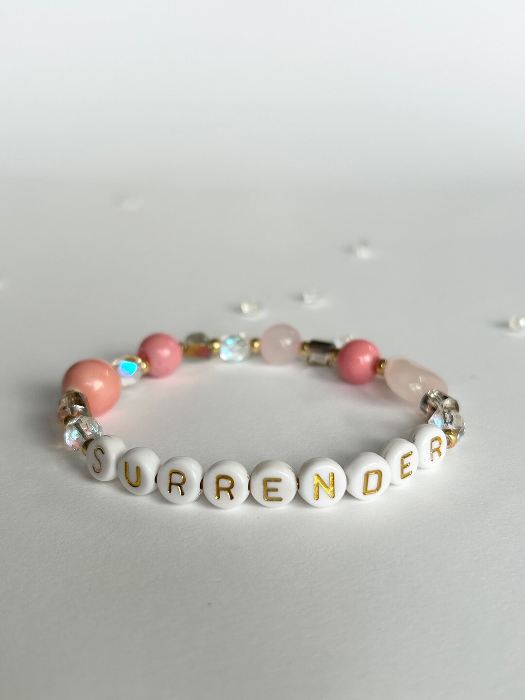 SURRENDER Hymn Stretchy Beaded Bracelet - I Surrender All Hymn Bracelet ...