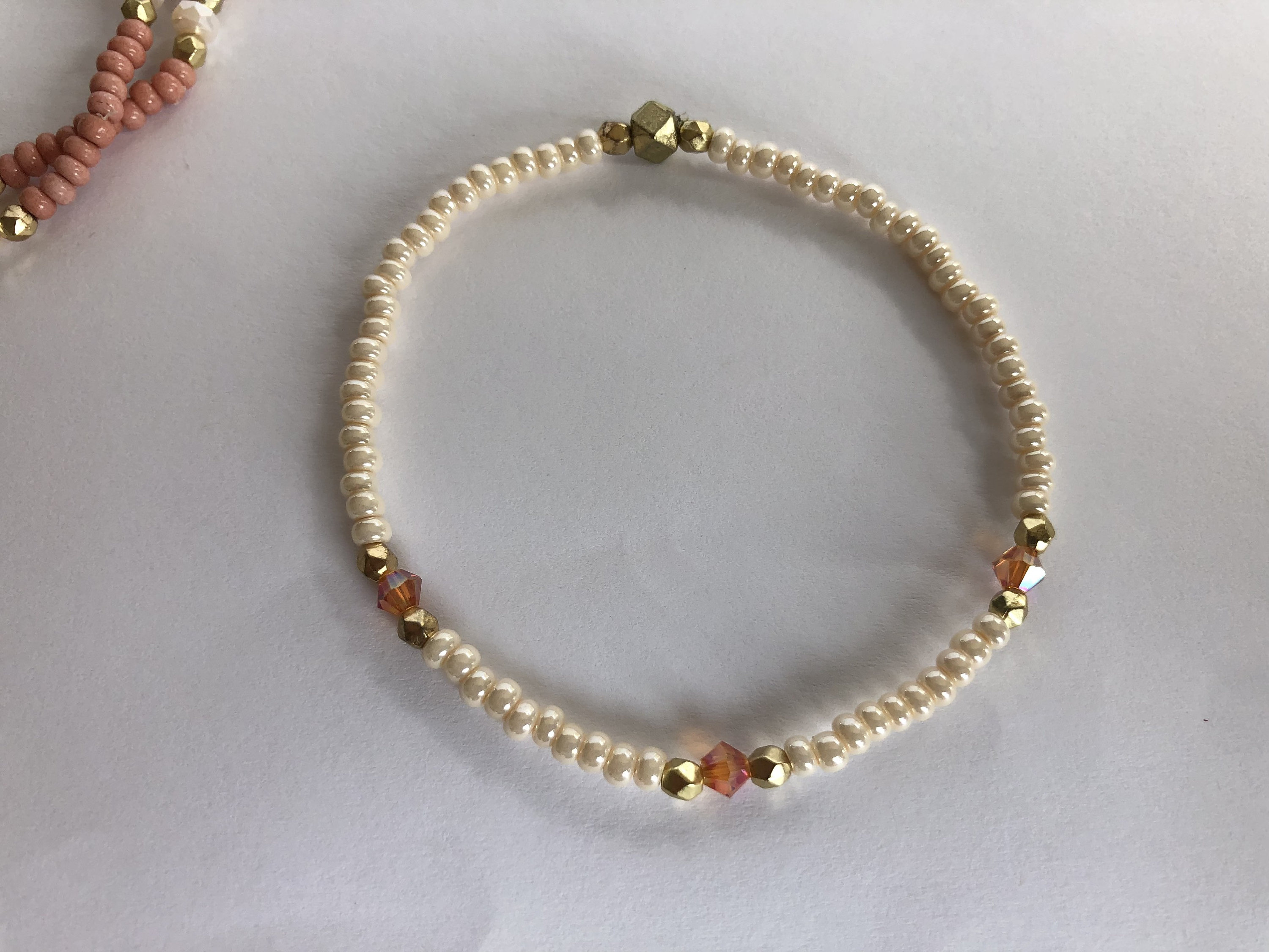 Simple Minimalist Beaded Boho Single Bracelets Stretchy Jewelled ...