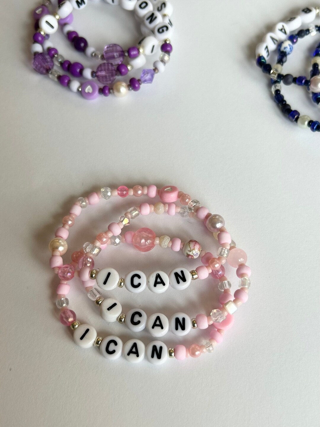 Kids Reminder Bracelets Stretchy Bracelets for Girls Kids Empowerment ...