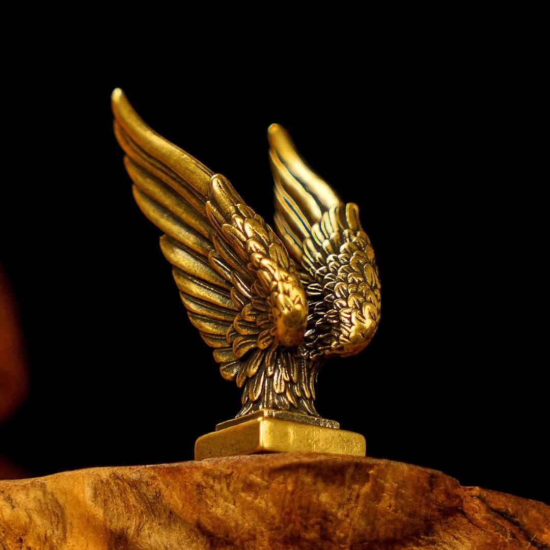 Retro Solid Brass Angel Wings Sculpture – Symbolic Spiritual Home ...