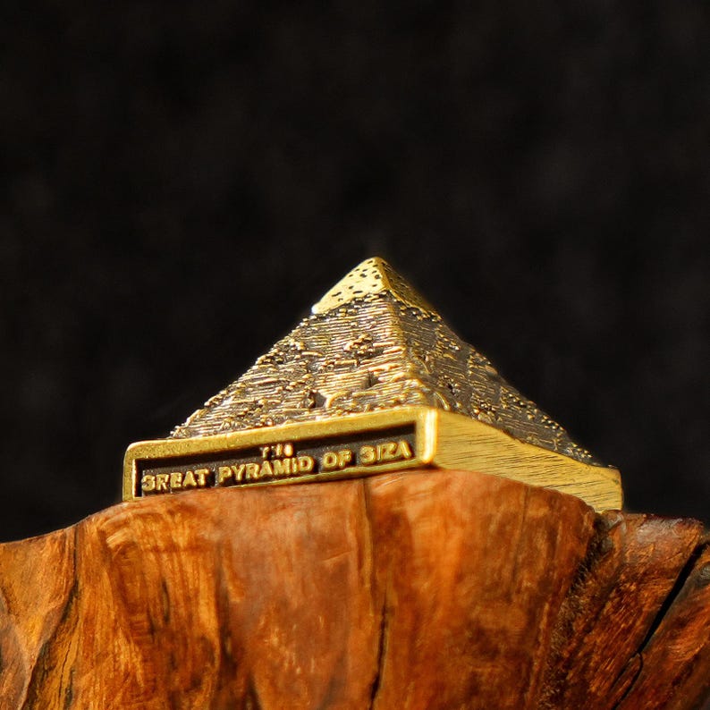 Solid Brass Giza Pyramid Replica – Vintage Egyptian Decor With Internal ...