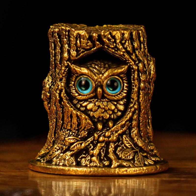 Brass Owl Sculptures - Etsy