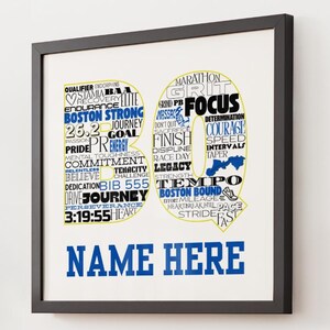 Custom Boston Marathon Qualifier Wall Decor Digital Print Father's Day ...