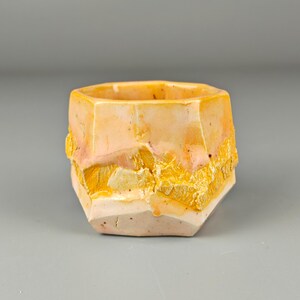 Handmade Ceramic Kurinuki Cup 70ml: Stone Texture Tea Cup With Soft ...
