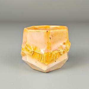 Handmade Ceramic Kurinuki Cup 70ml: Stone Texture Tea Cup With Soft ...
