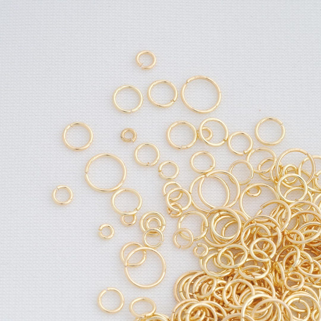 100pcs 14K Gold Filled Open Jump Rings,gold Jump Rings,round Jump Rings ...
