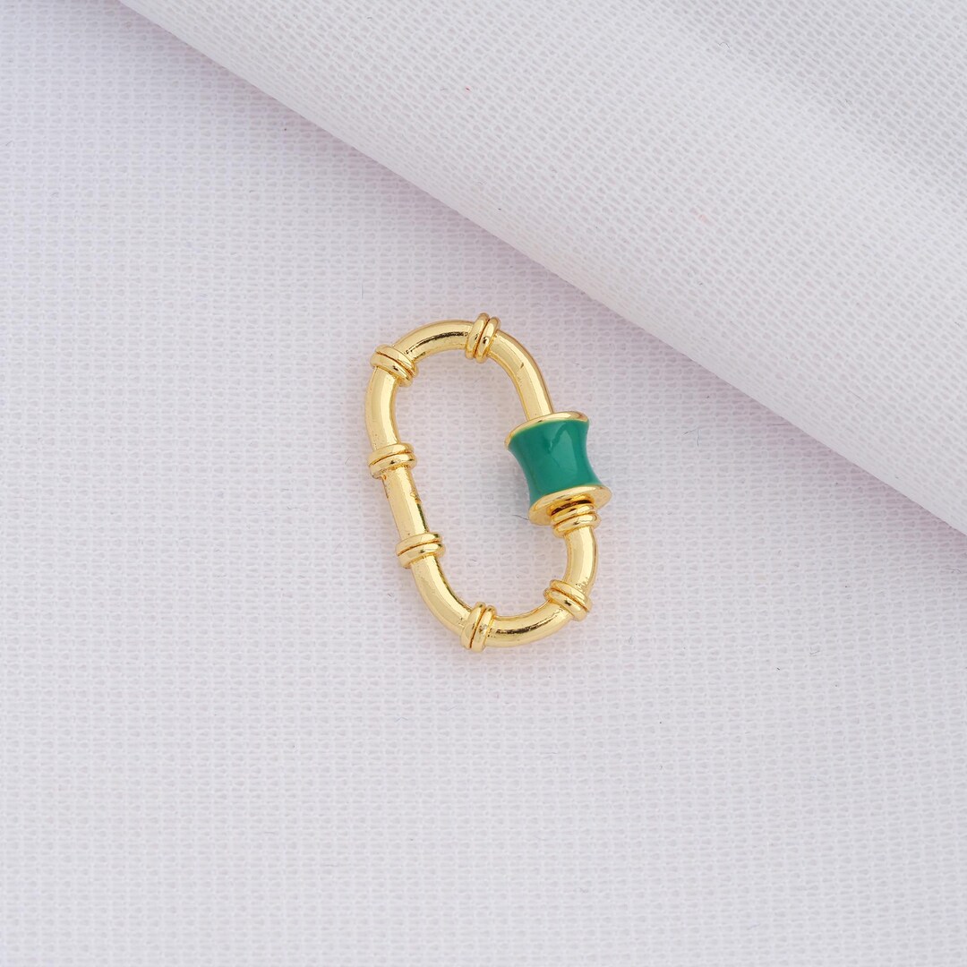 1 Pcs Gold Screw Clasps,18k Gold Filled Square Clasps,paper Clip Clasps ...