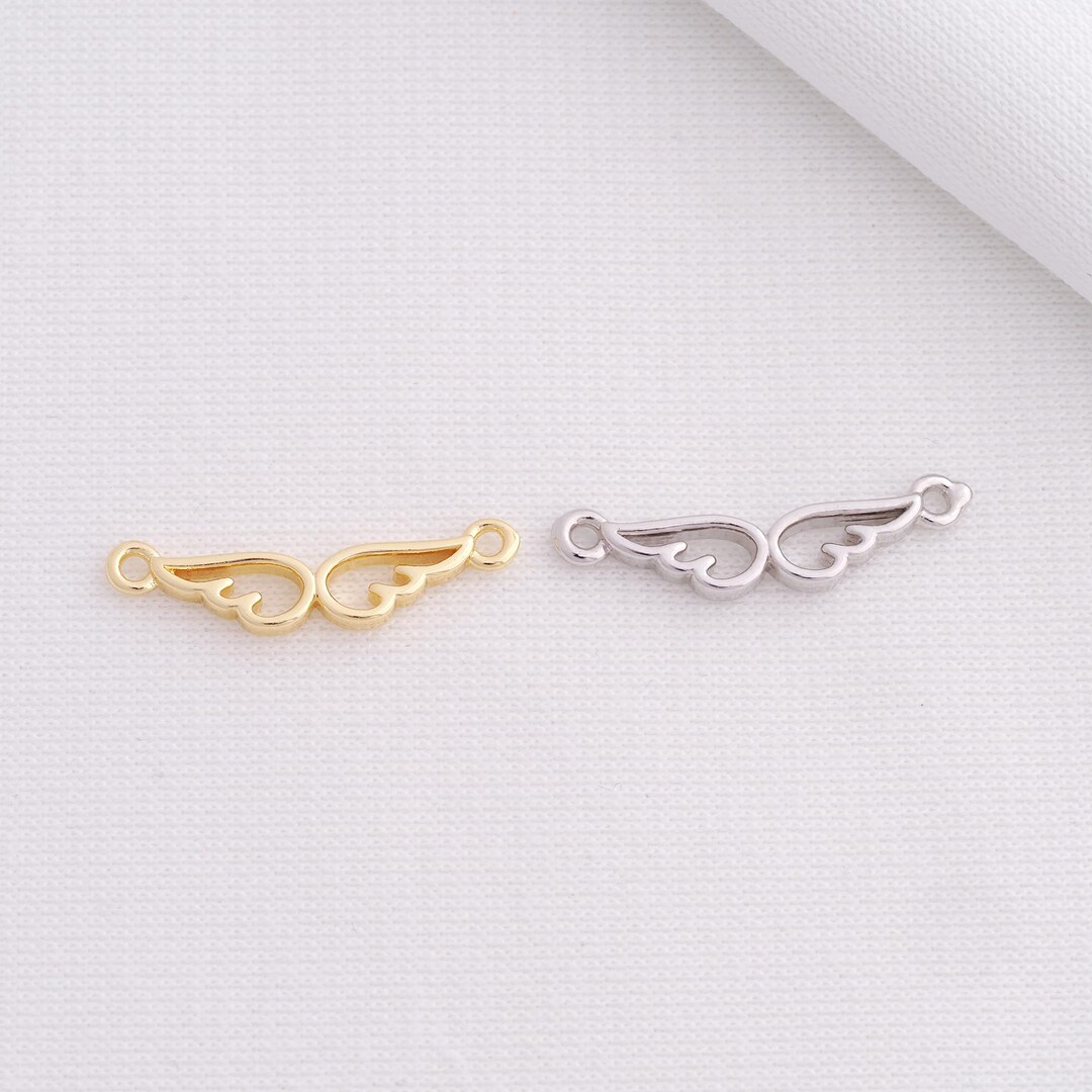 1 Pcs Gold Wings Connector,18k Gold Filled Flying Connector,diy Jewelry ...