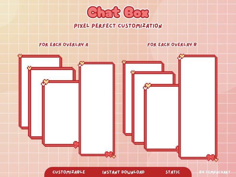 Animated Pixel Kitty Stream Overlay Pack | Twitch Youtube OBS ...