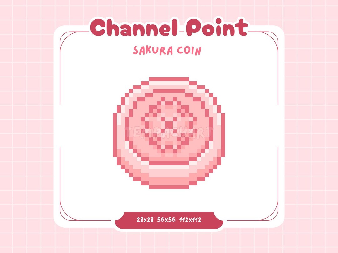 Pixel Sakura Coin Channel Point | Twitch Discord Youtube | Gaming ...