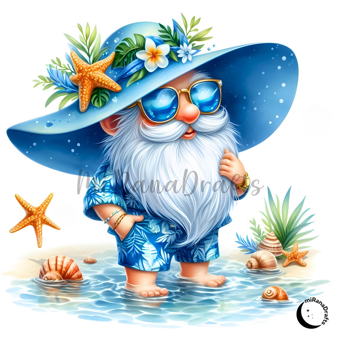 Summer Gnome Clipart, Swimming Gnome, Beach Gnome, Gnome Jpeg, White ...