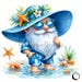 Summer Gnome Clipart, Swimming Gnome, Beach Gnome, Gnome Jpeg, White ...