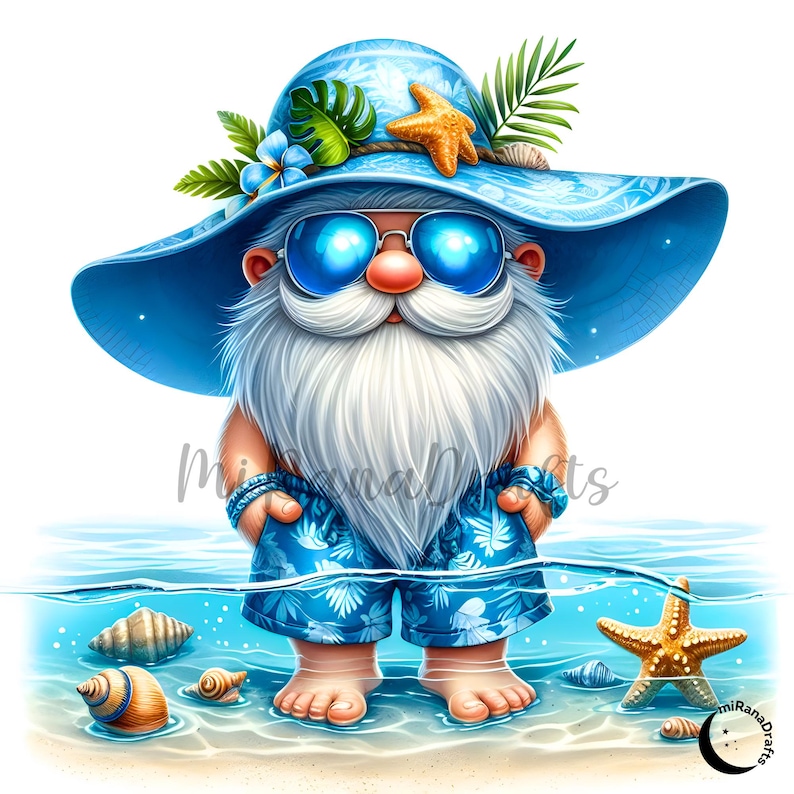 Summer Gnome Clipart, Swimming Gnome, Beach Gnome, Gnome Jpeg, White ...