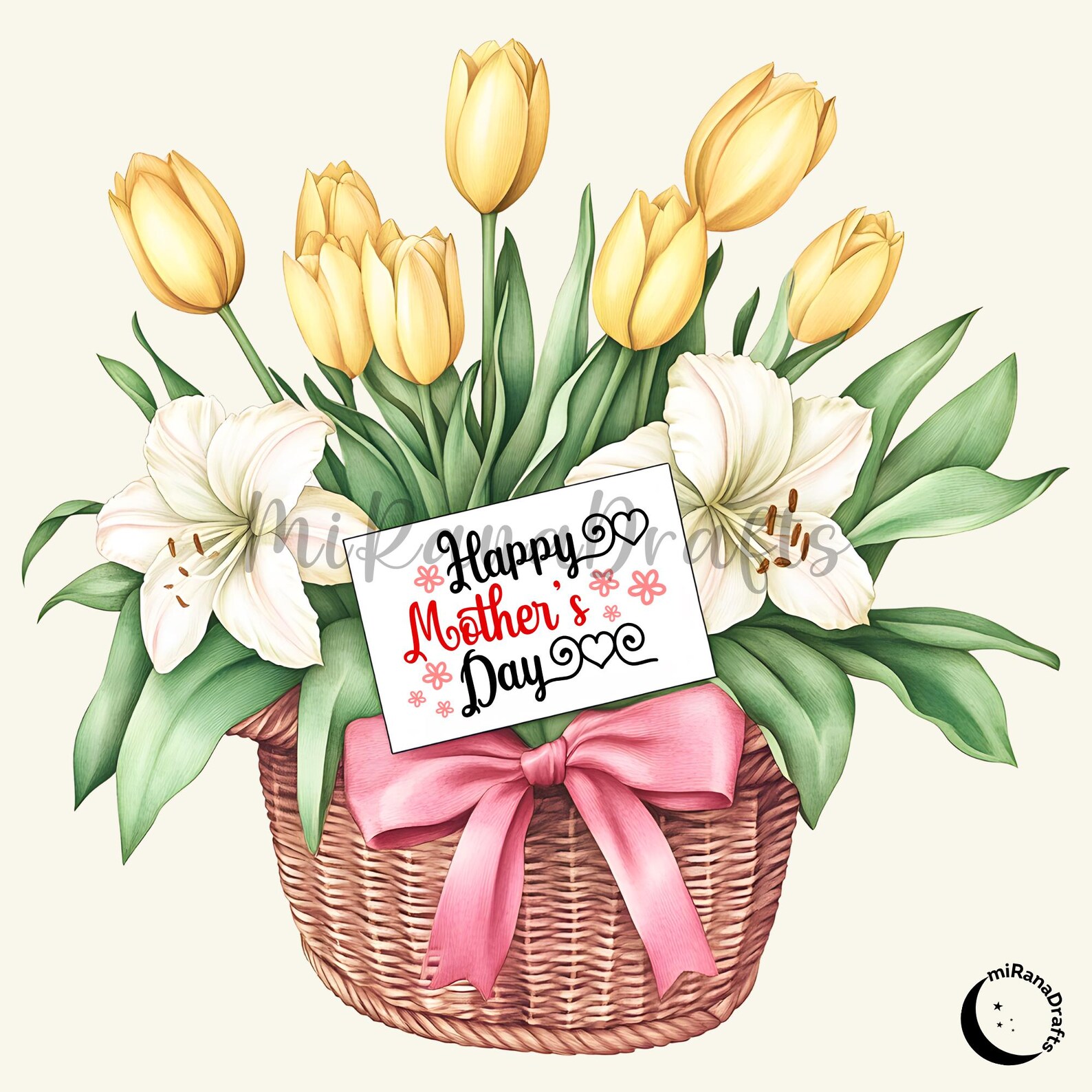 Mother's Day PNG, Mother's Day Clipart, Spring Flower Clipart, Spring ...