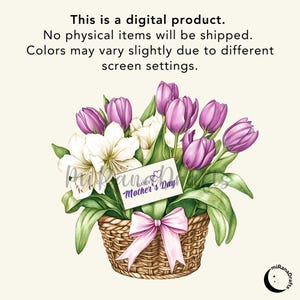 Mother's Day PNG, Mother's Day Clipart, Spring Flower Clipart, Spring ...