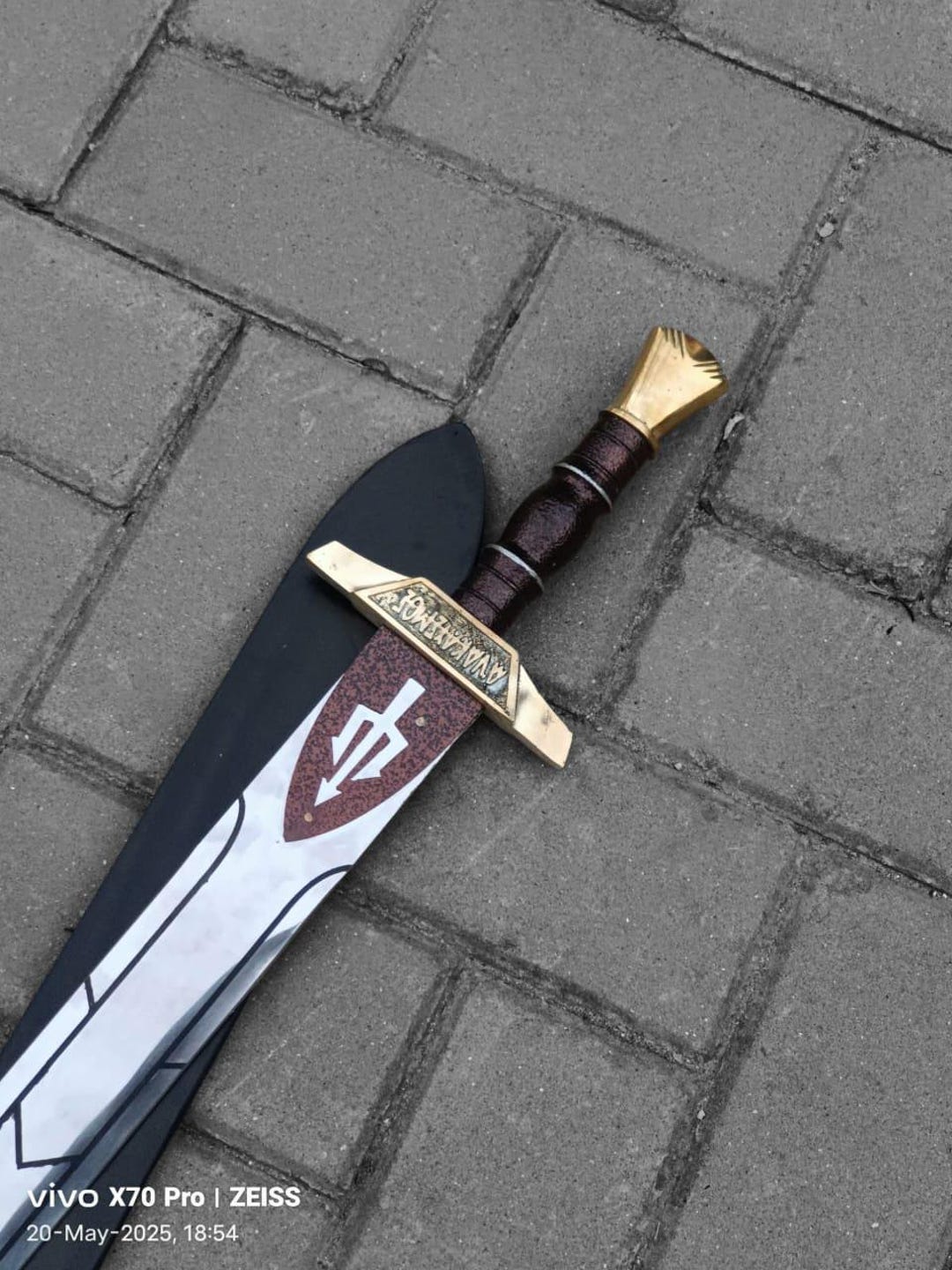 Handmade Percy Jackson Riptide Sword_celestial Bronze Replica.fantasy Camp Half- Blood Sword ...