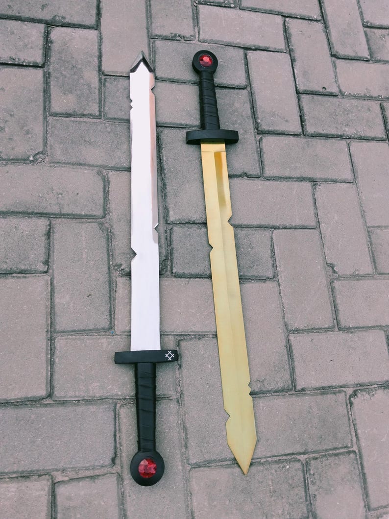 02 Finn's Scarlet Golden Blade Sword - Rooted Blade Replica Inspired by ...